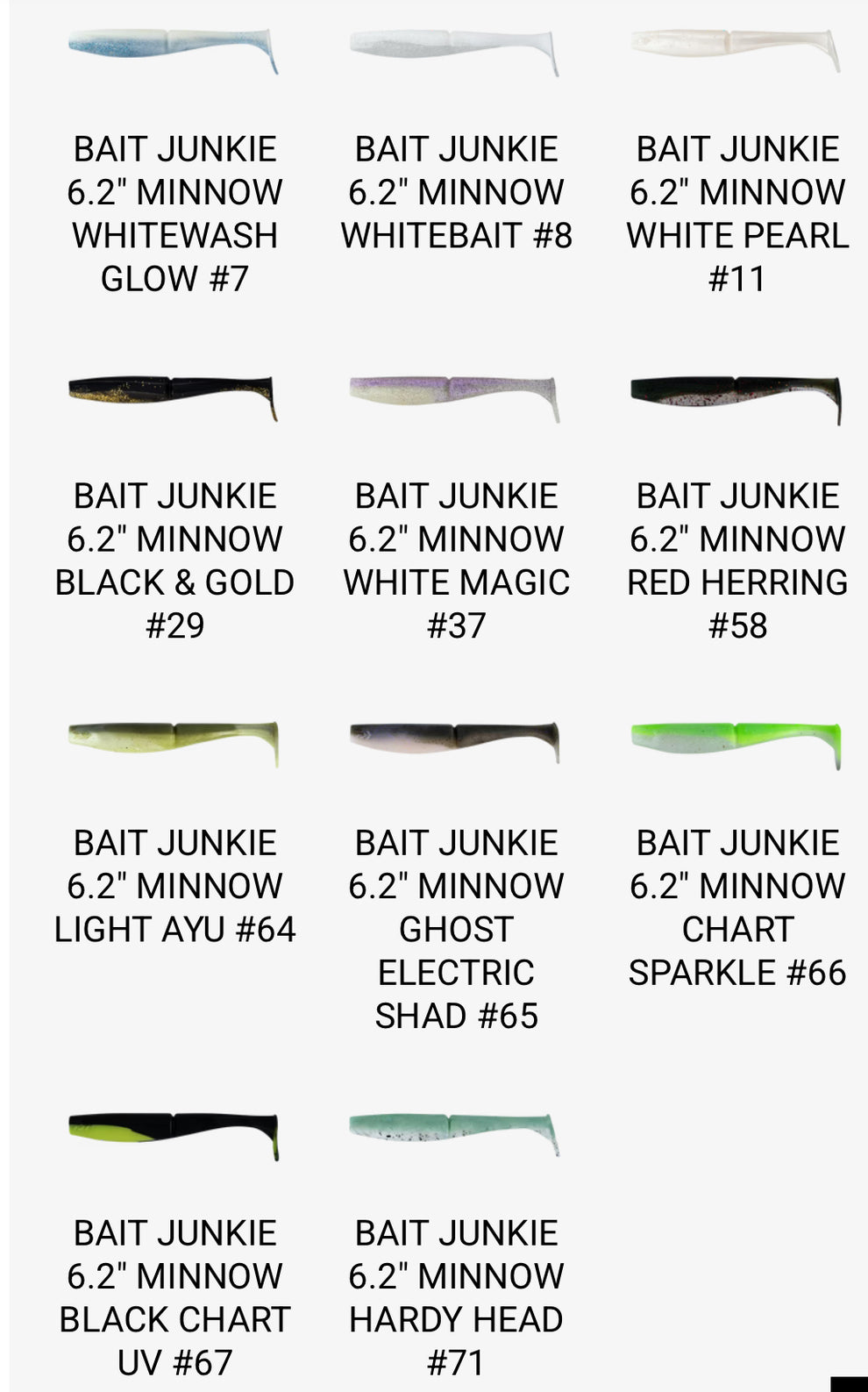 Bait Junkie Minnow 6.2 Inch – Global Tackle